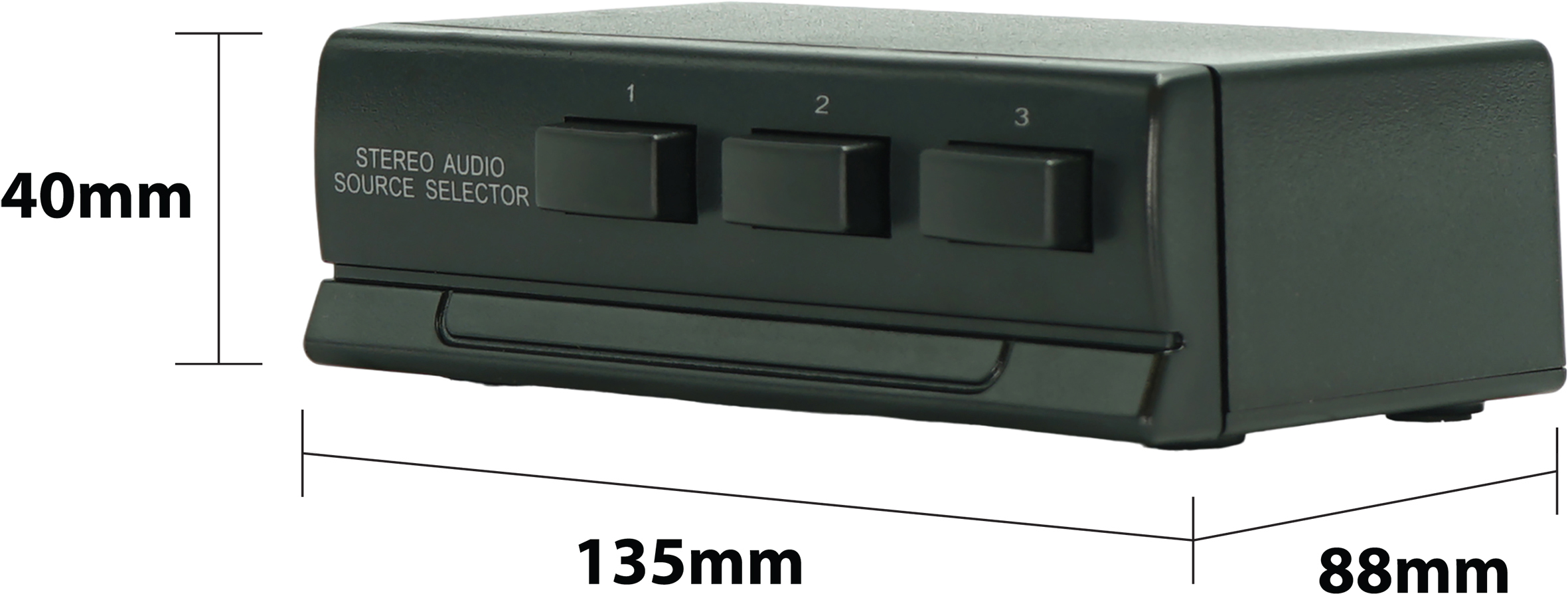 E-Audio 3 Way Stereo Audio Source Selector | Electrovision