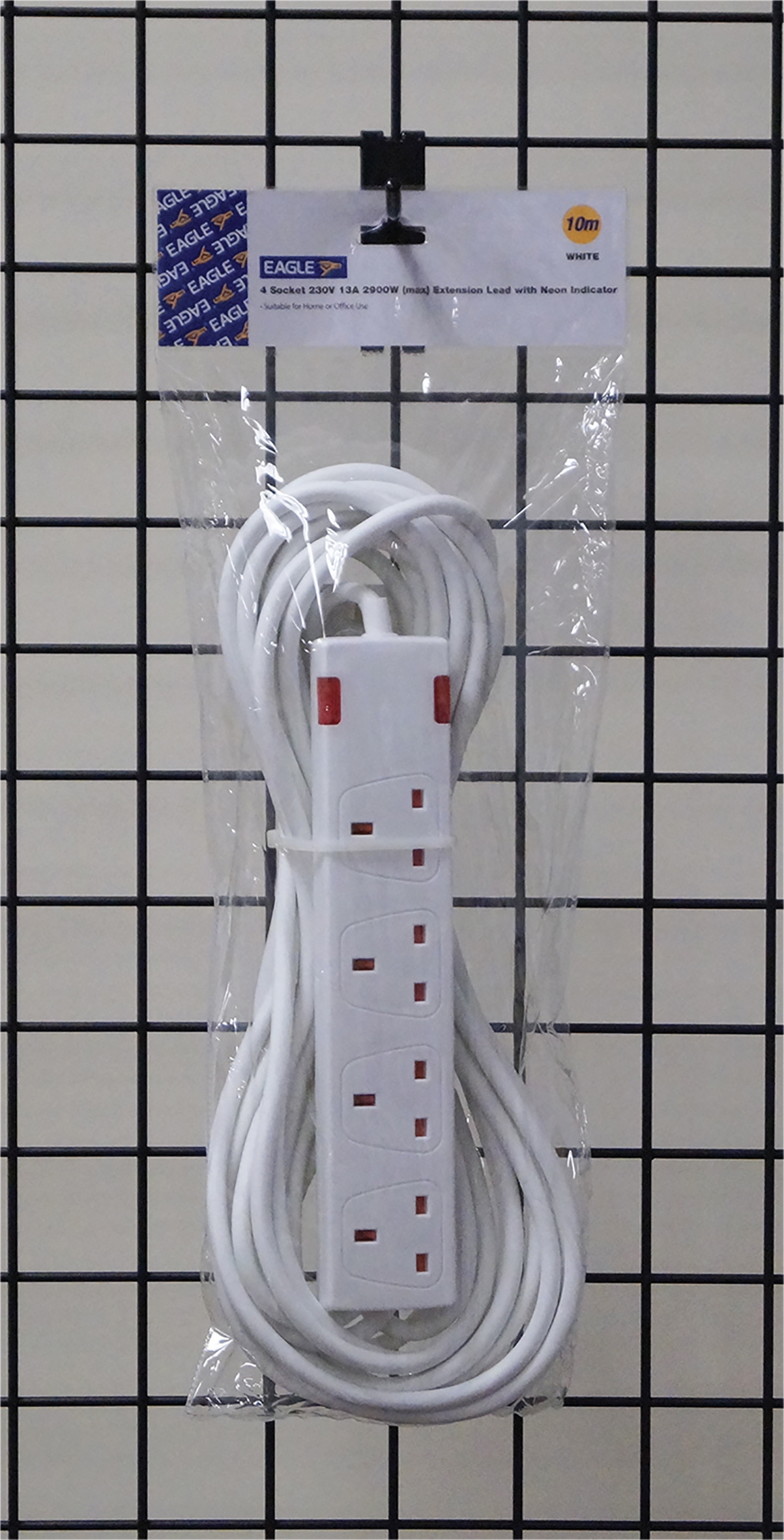 Eagle 4 Gang Extension Lead with Neon Indicator | Electrovision