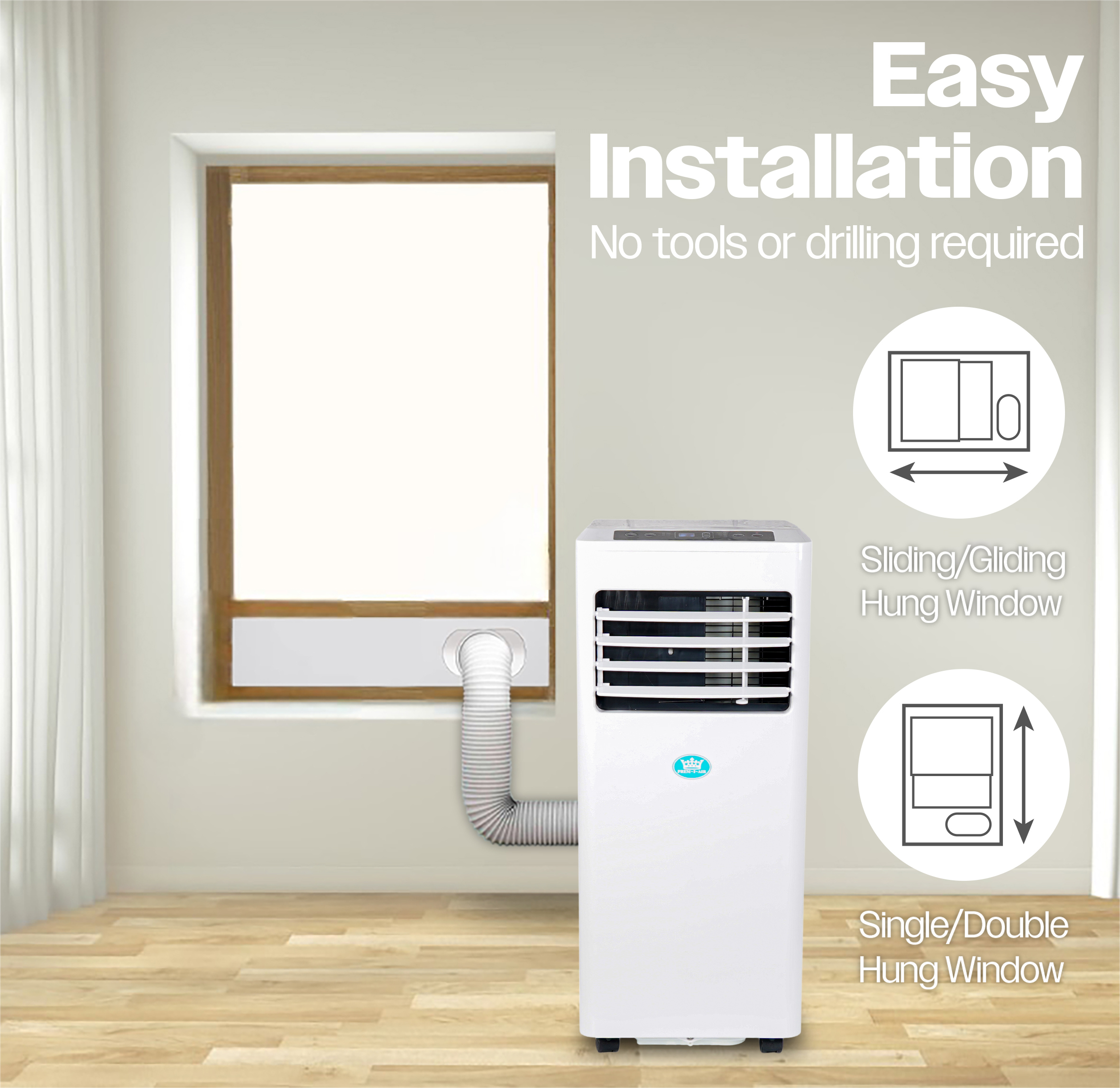 Prem-I-Air 8,000 BTU Portable Local Air Conditioner With Remote Control ...