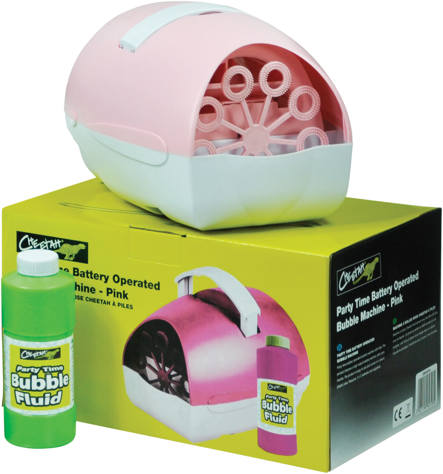 Party Time Battery Operated Bubble Machine in Pink | Electrovision