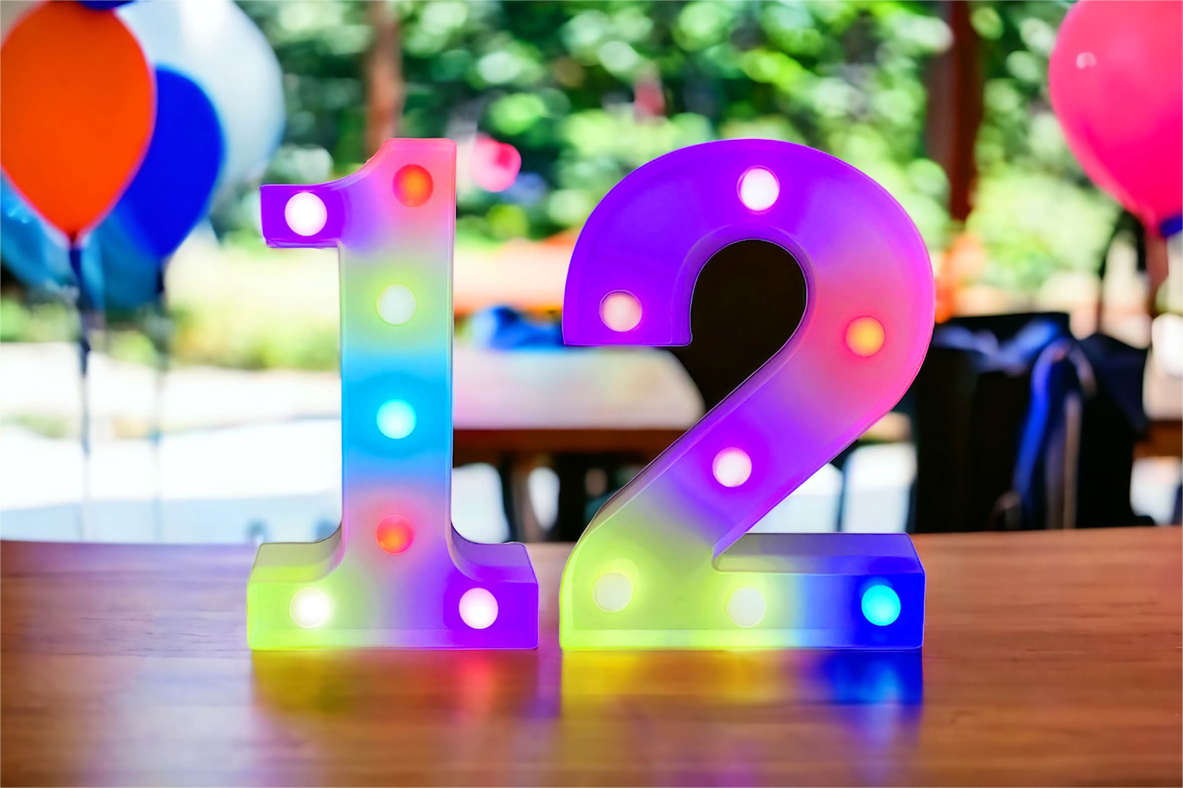 Battery Operated RGB Number With Remote Control | Electrovision