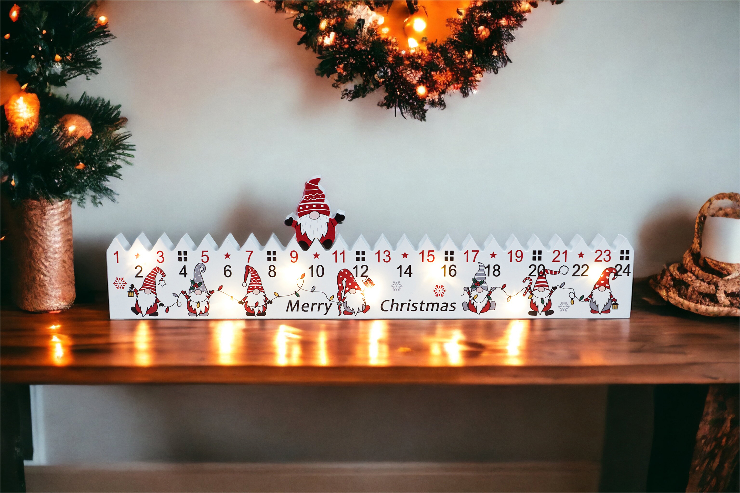 Xmas Haus Festive Light Up LED Wood Advent Calendar | Electrovision
