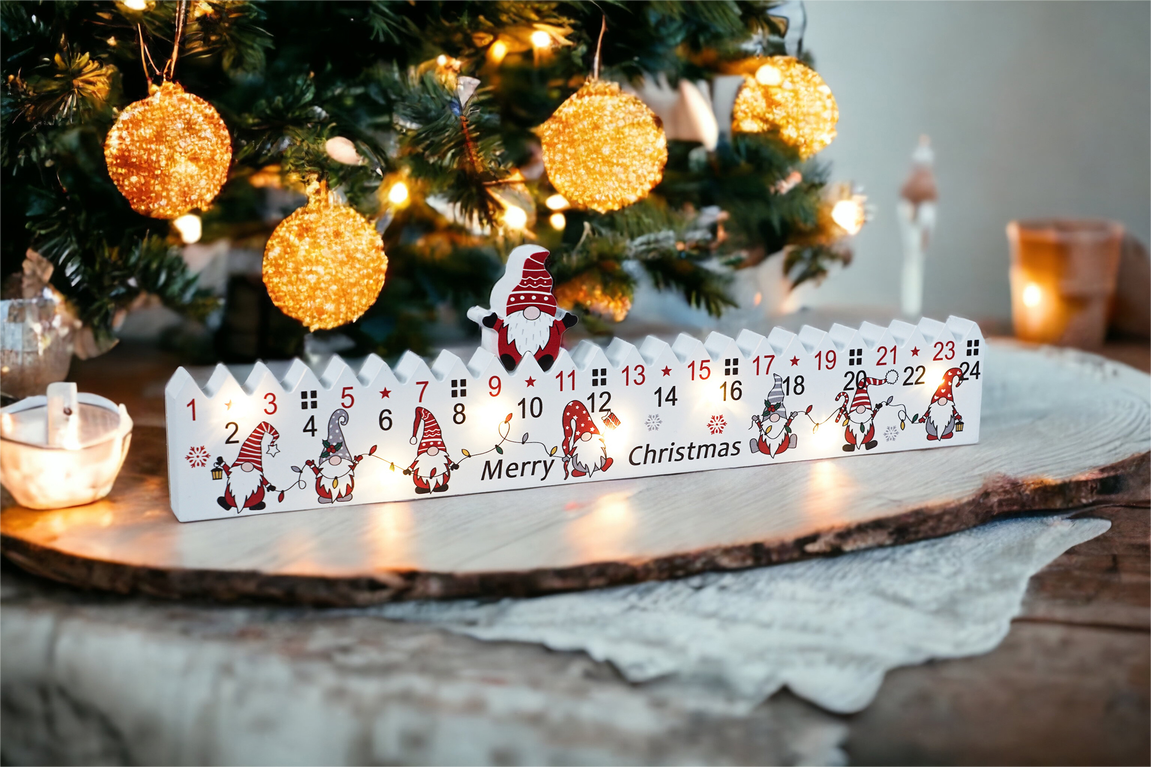 Xmas Haus Festive Light Up LED Wood Advent Calendar | Electrovision
