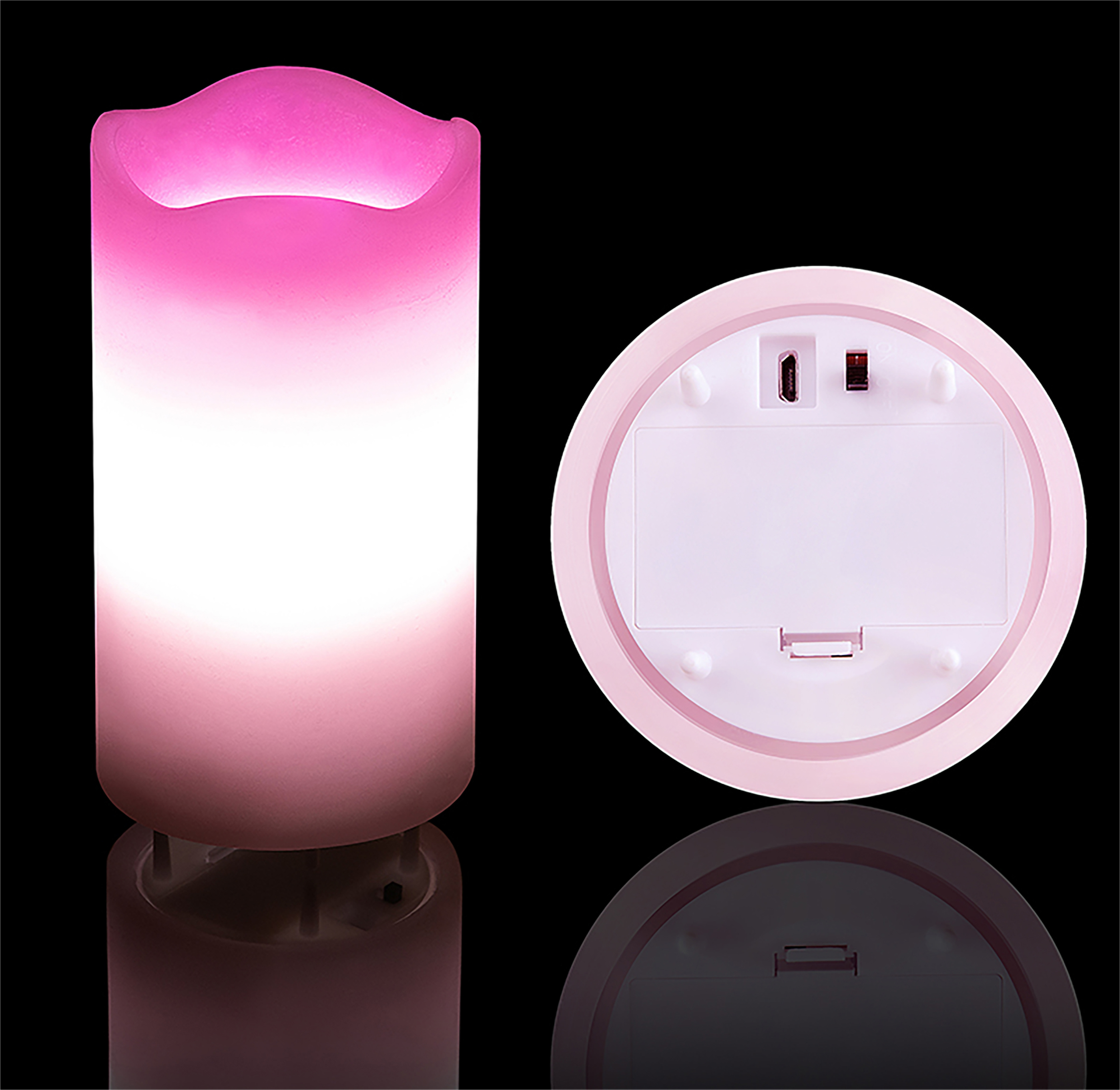 St Helens Home and Garden LED Candle Projector Pink Hearts | Electrovision