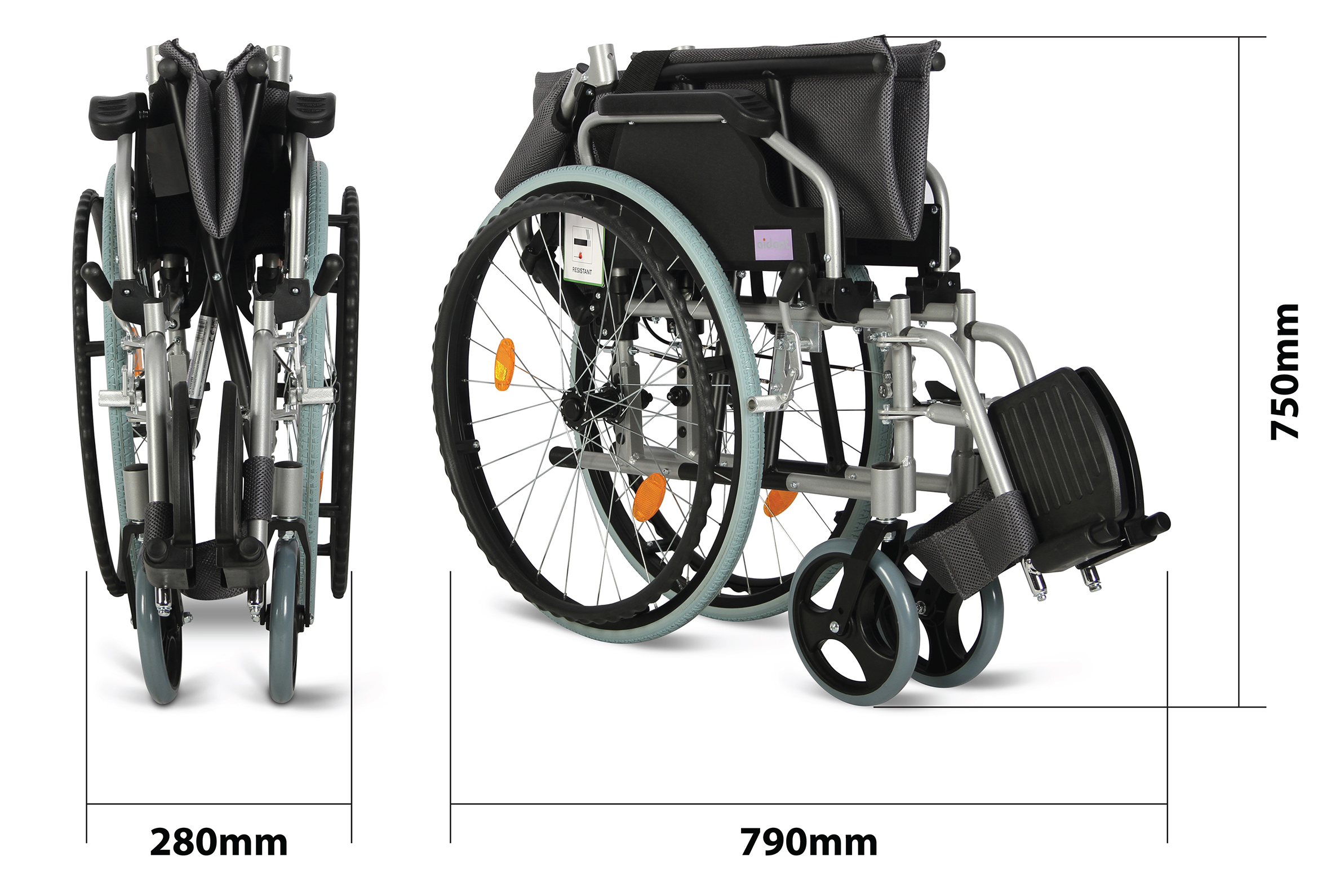 Aidapt Deluxe Lightweight Self Propelled Aluminium Wheelchair | Aidapt