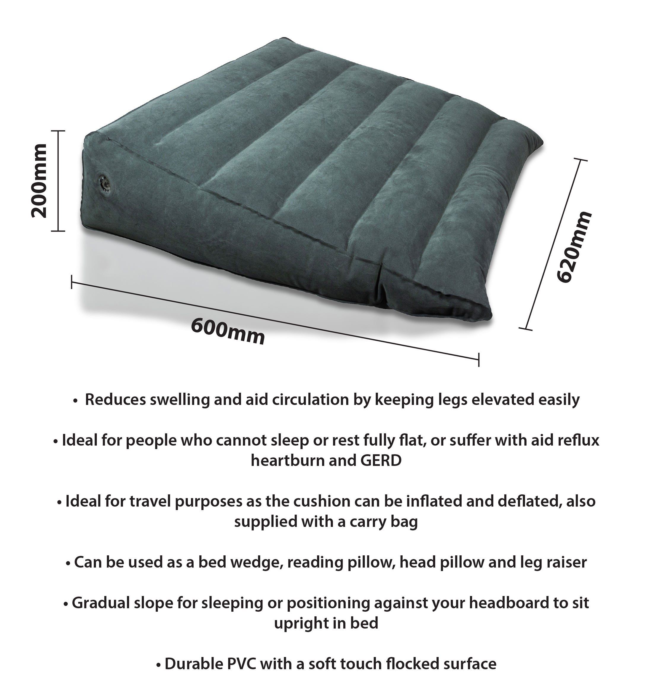 Inflatable Orthopaedic Bed Wedge Cushion | Aidapt