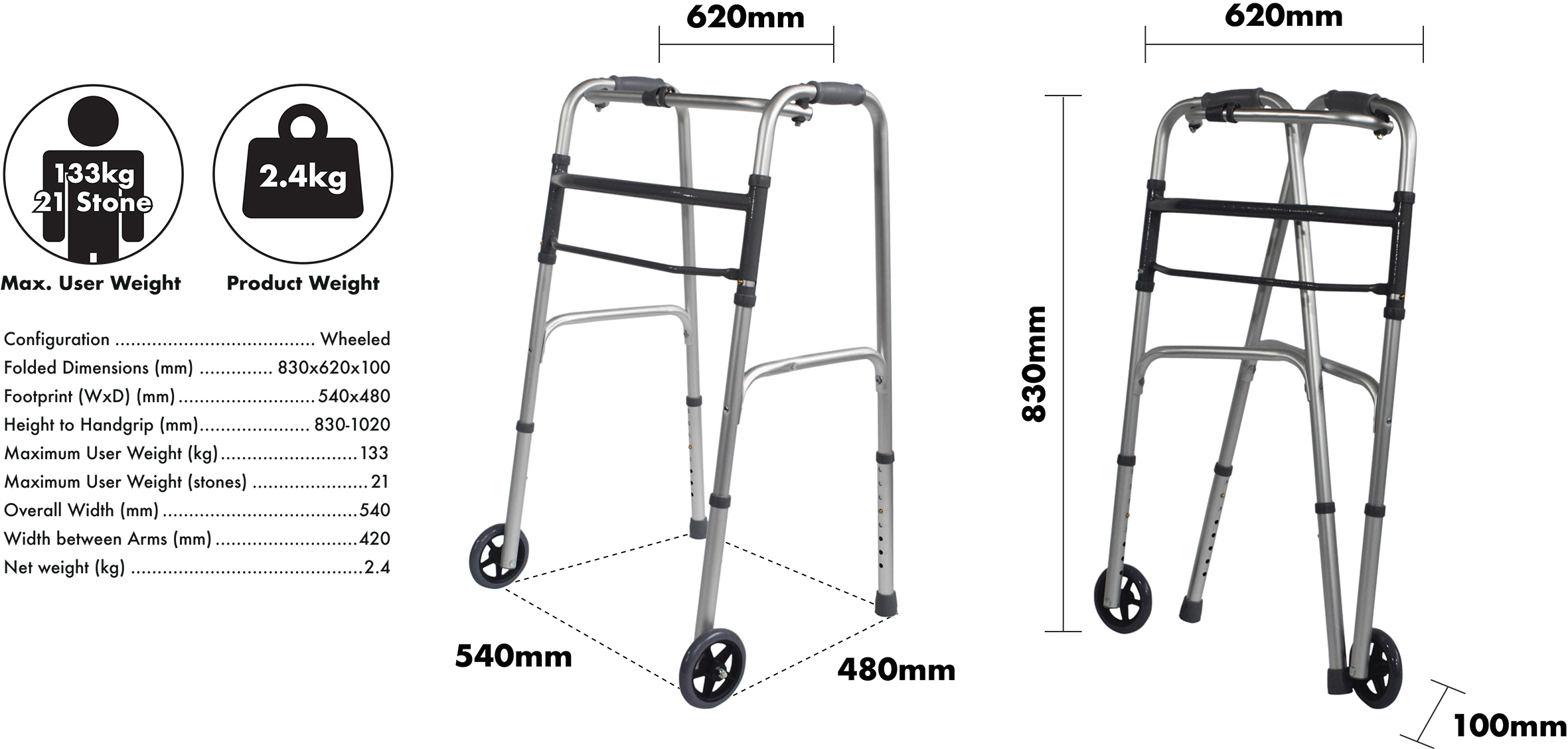 Folding Walking Frame | Aidapt