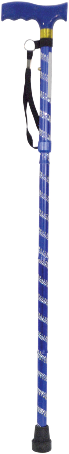 Extendable Plastic Handled Walking Stick with Engraved Pattern | Aidapt