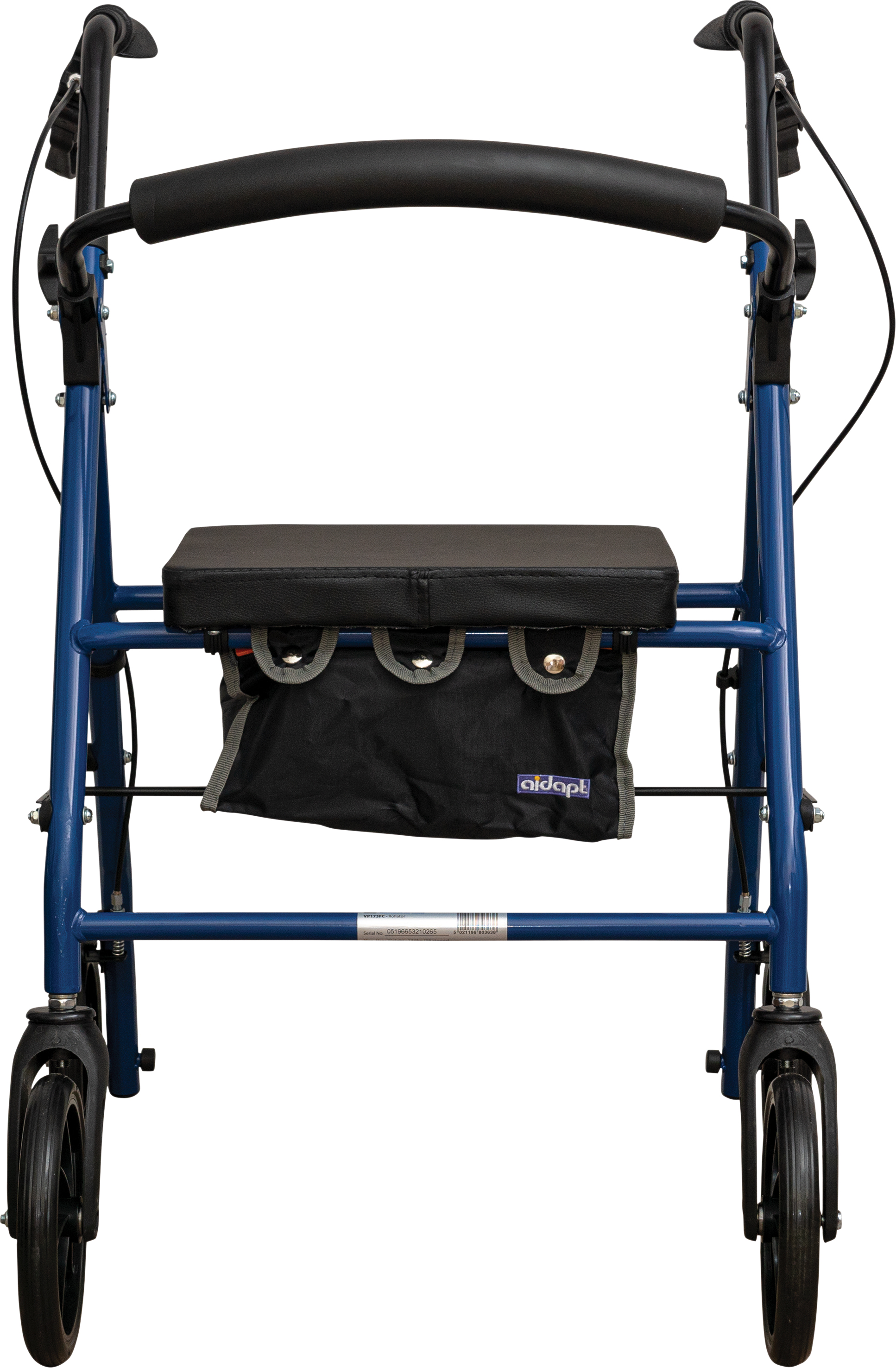Aidapt Four Wheeled Rollator with Bag available in Red, Blue and Silver ...