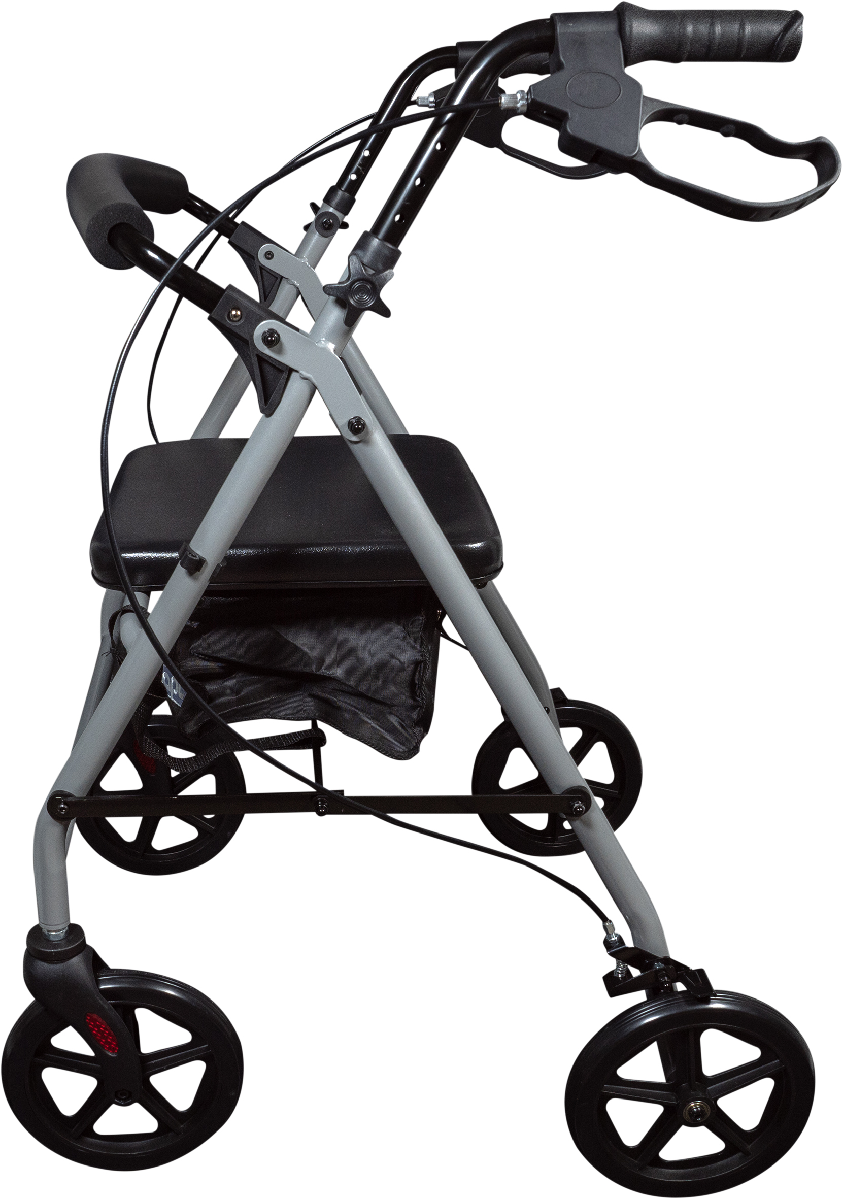 Aidapt Four Wheeled Rollator with Bag available in Red, Blue and Silver ...