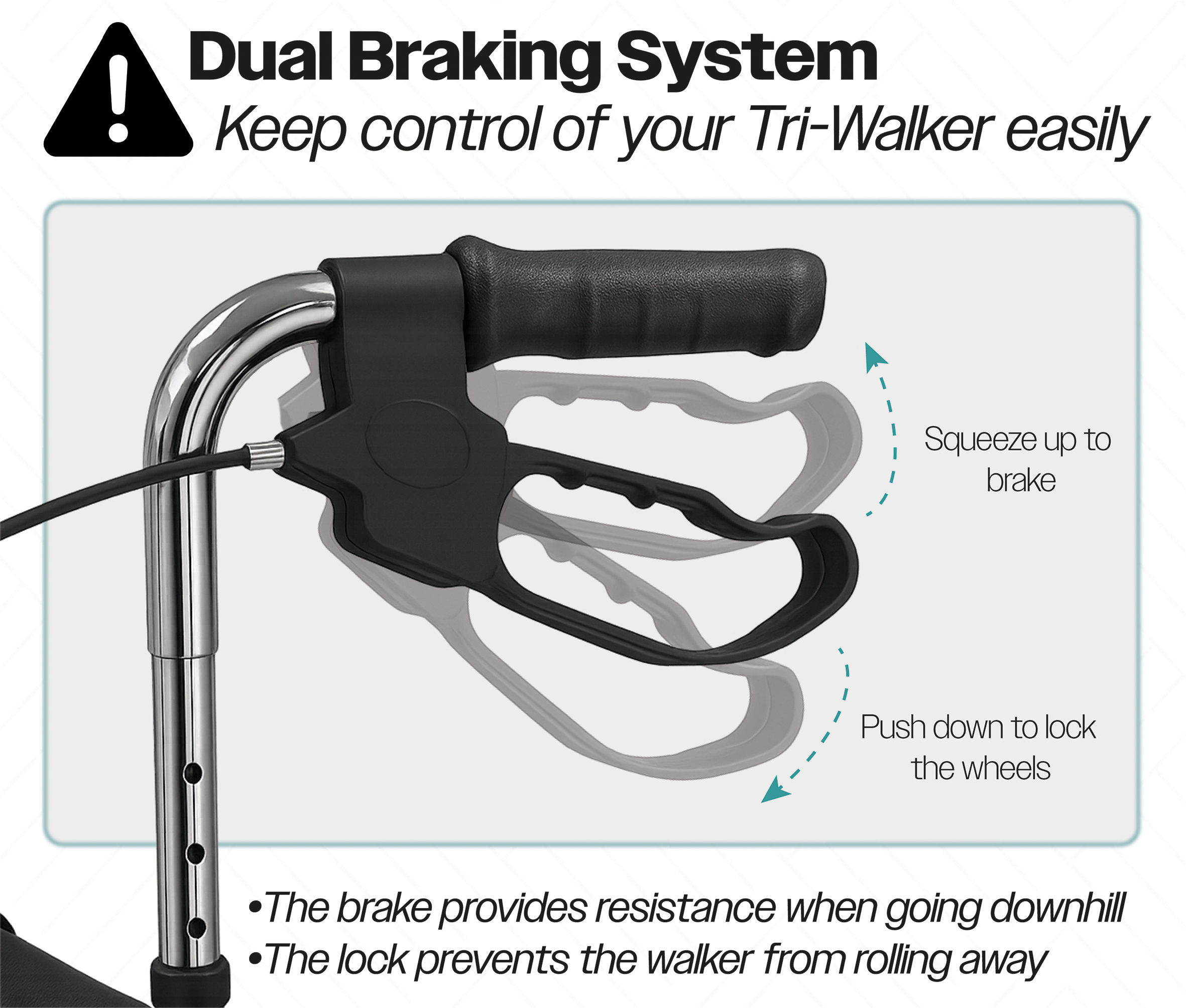 Aidapt Three Wheeled Walker with Bag in Blue | Aidapt