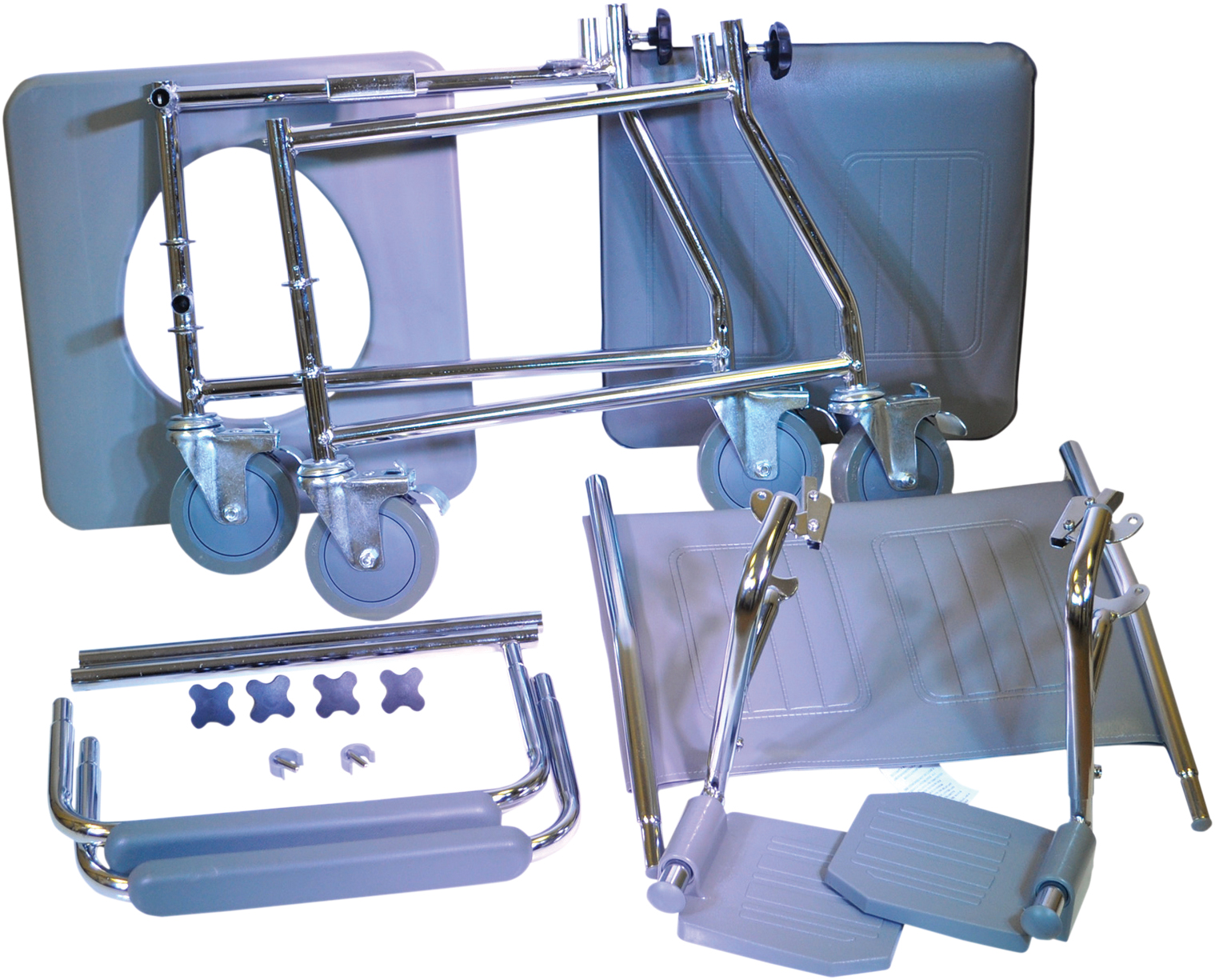 Flat Packed Linton Mobile Wheeled Commode | Aidapt