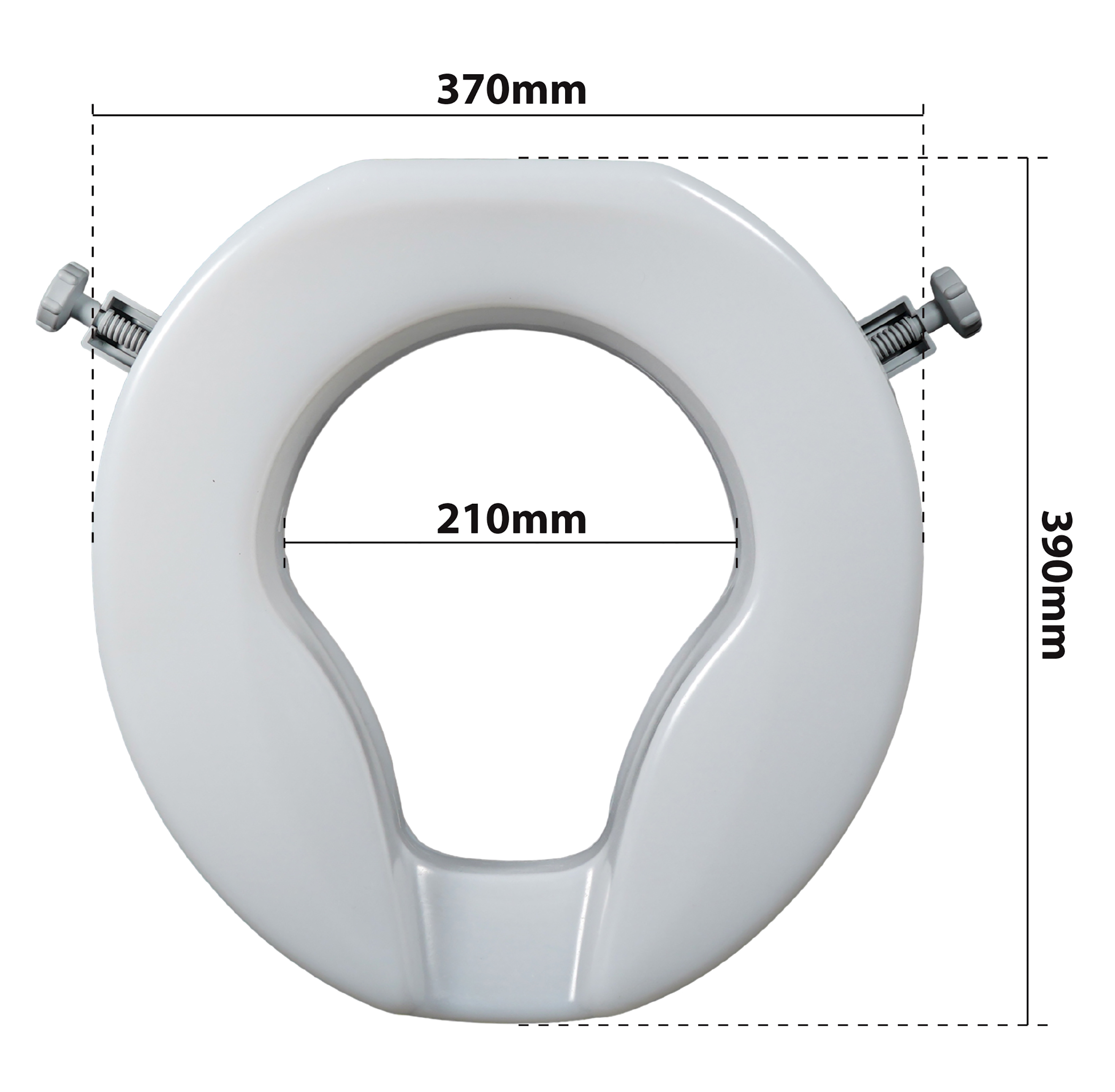 Ashby Easy Fit Raised Toilet Seat | Aidapt